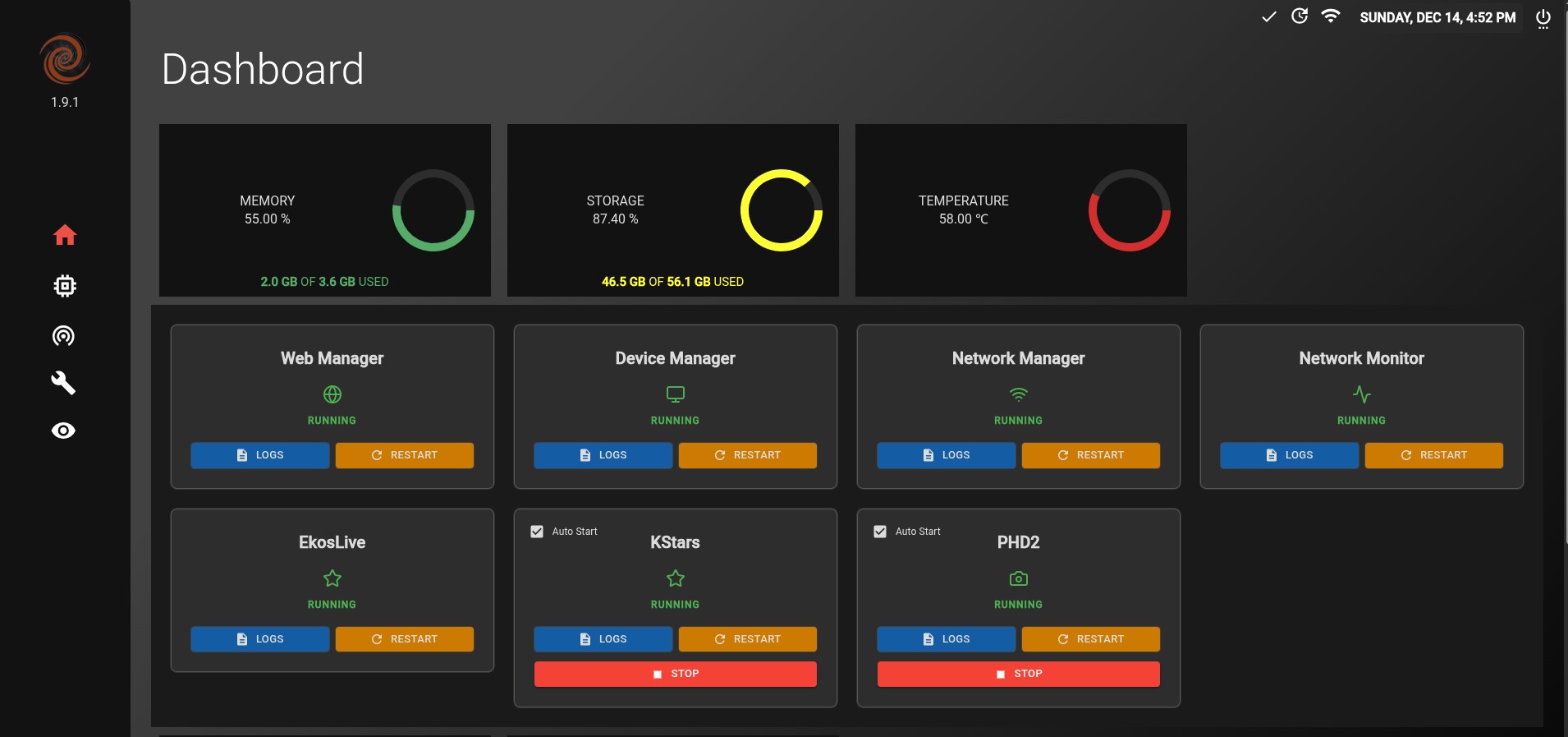20. StellarMate Dashboard — StellarMate Manual 3.4 documentation